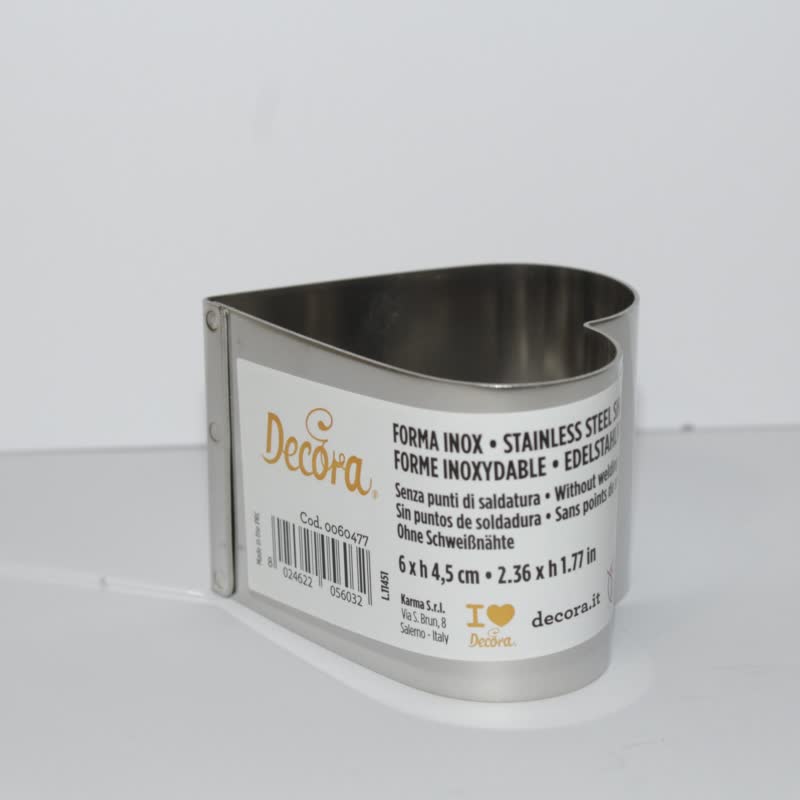 Forma inox cuore 6cm - Dolci Idee - Tutto per il dolce fatto in casa